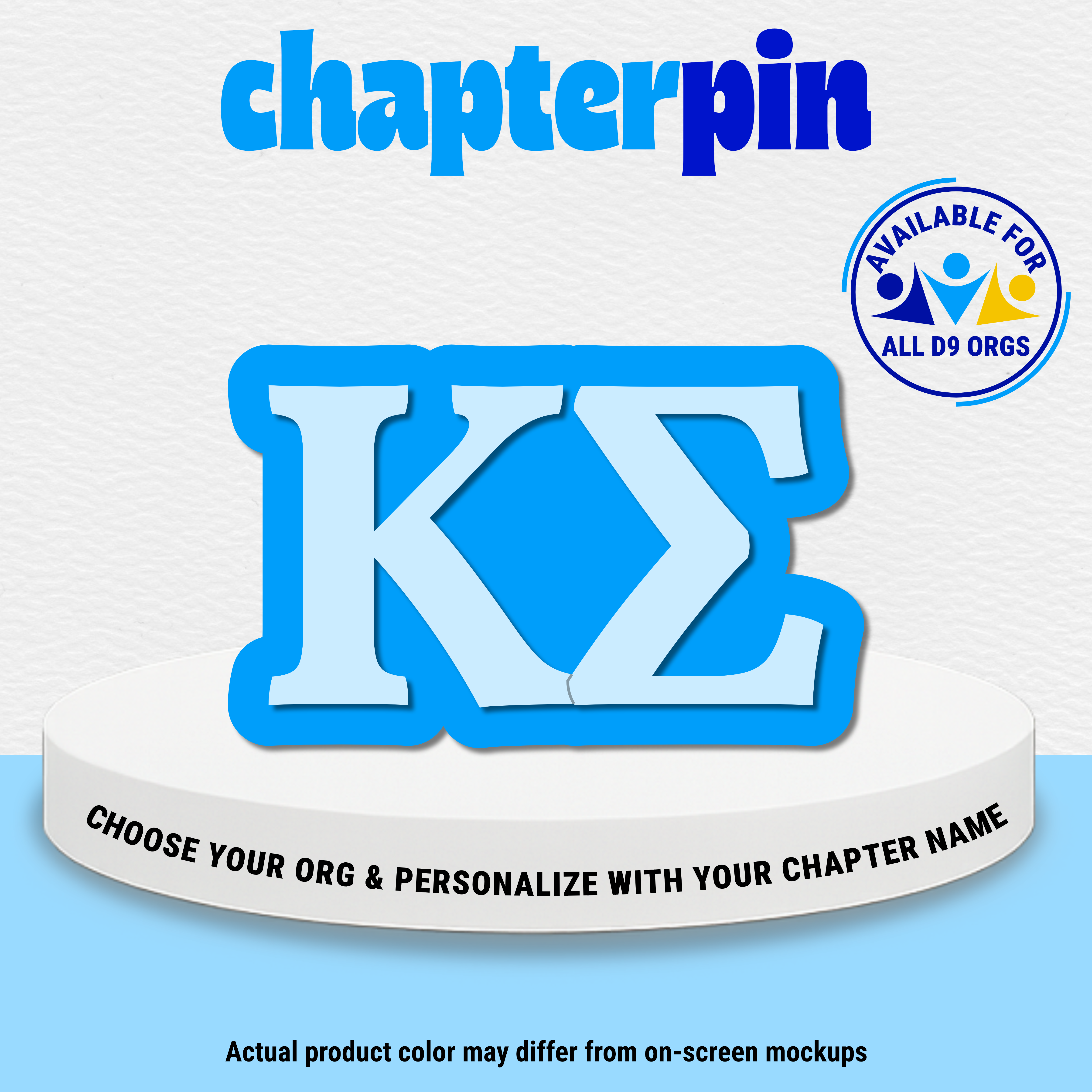 Custom Greek Letter Chapter Pin – 4K Made Creative Studio